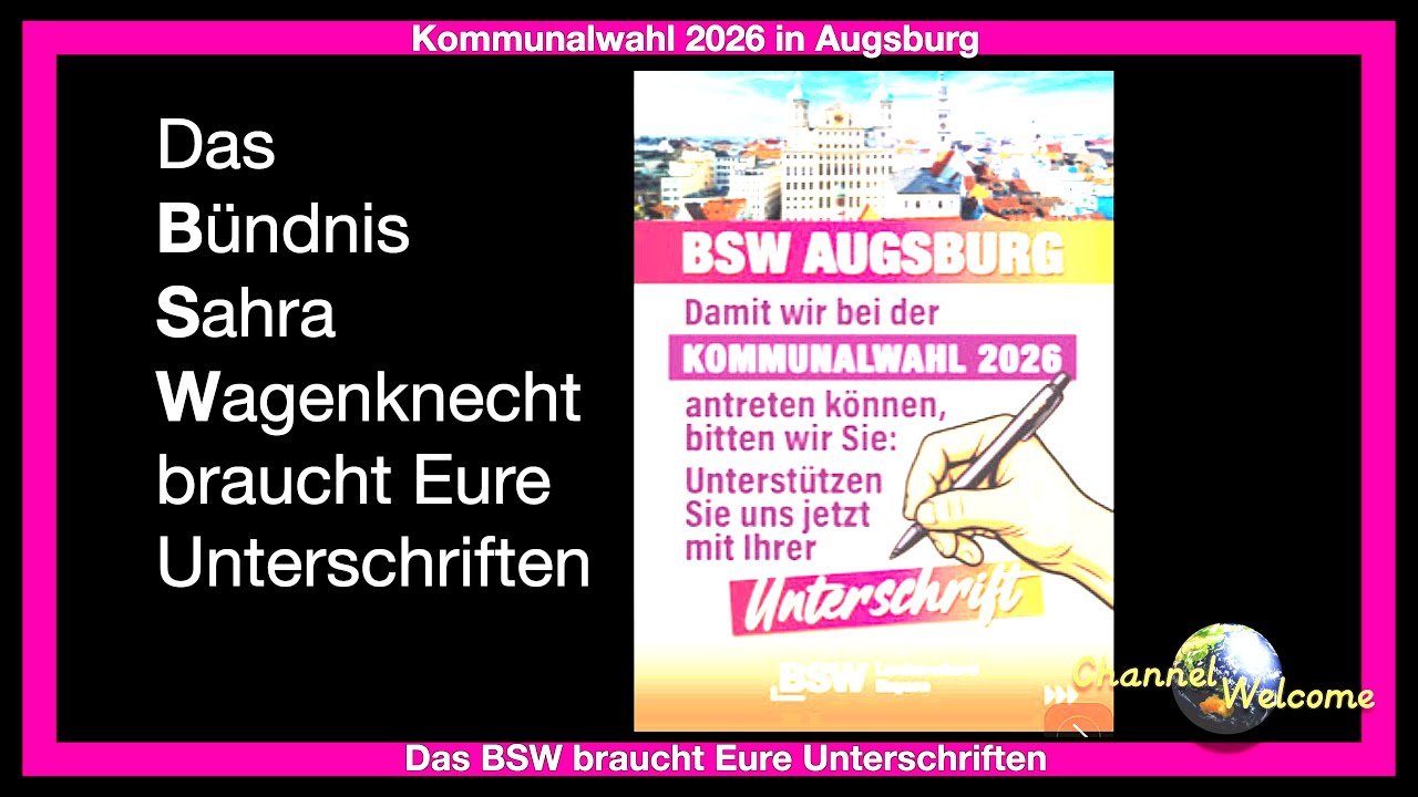 BSW - Das Bündnis Sahra Wagenknecht braucht Eure Unterstützung in ...