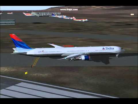 Delta Airlines Flight 56 Arrives Barcelona,Spain (FS2004) - YouTube