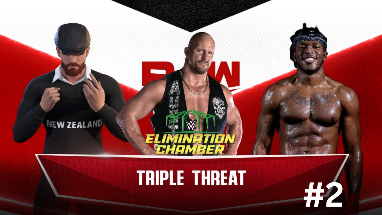 Kane Williamson vs Steve Austin vs KSI | Elimination Chamber Qualifying ...