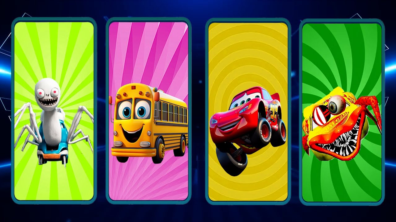 KUMPULAN MONSTER !! Thomas Spider, Bus Eater , Car Eater , McQueen ...