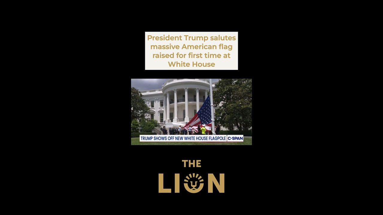 Watch: President Trump salutes massive American flag raised for first ...