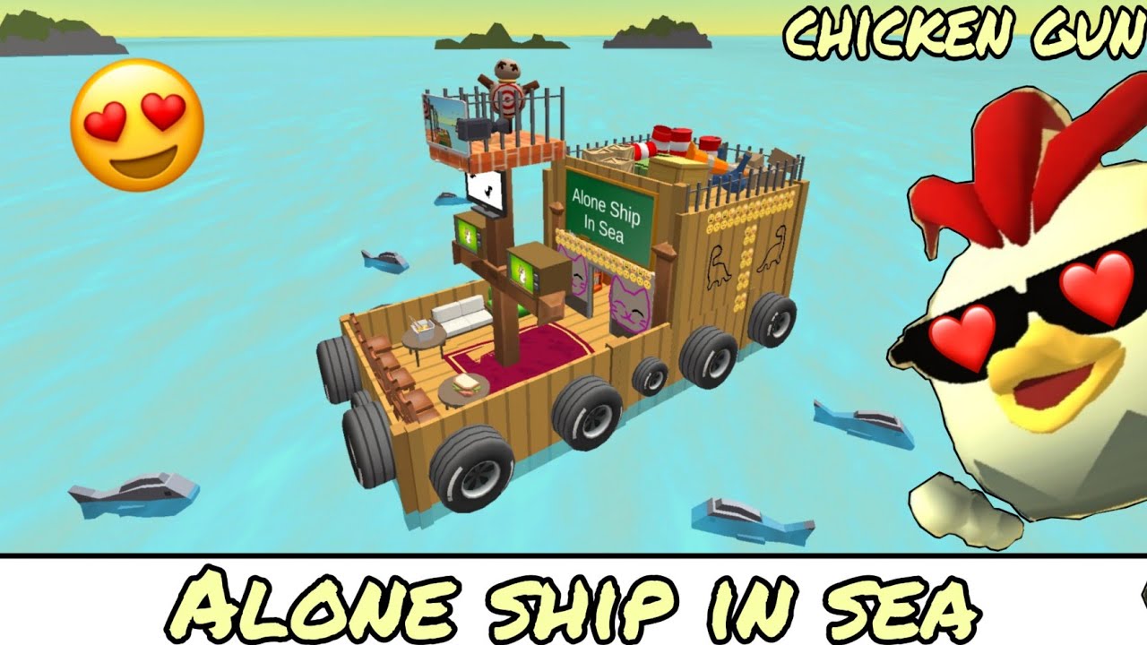 ALONE ship in sea 😰😰 help please 🙏 chicken gun strange aww - YouTube