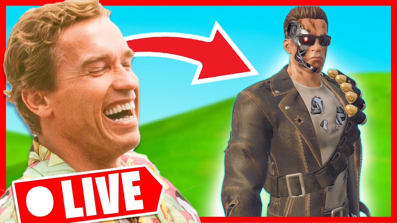 Arnold Schwarzenegger Playing Fortnite with His Icon Skin - Livestream ...