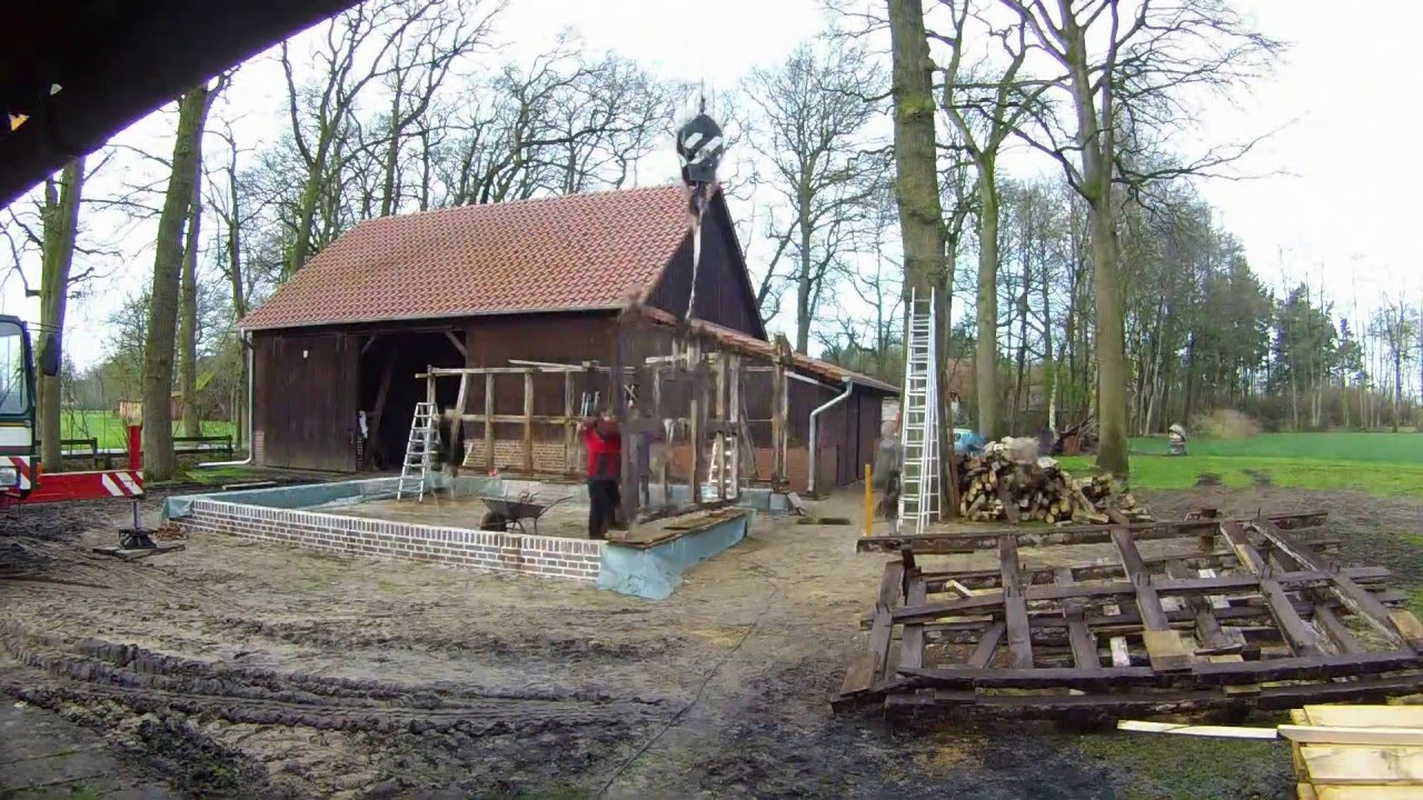 Abriss und Wiederaufbau einer Fachwerk-Scheune durch die Zimmerei ...