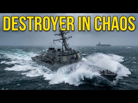 Destroyer in CHAOS — North Sea Storm Gets Dangerous - YouTube