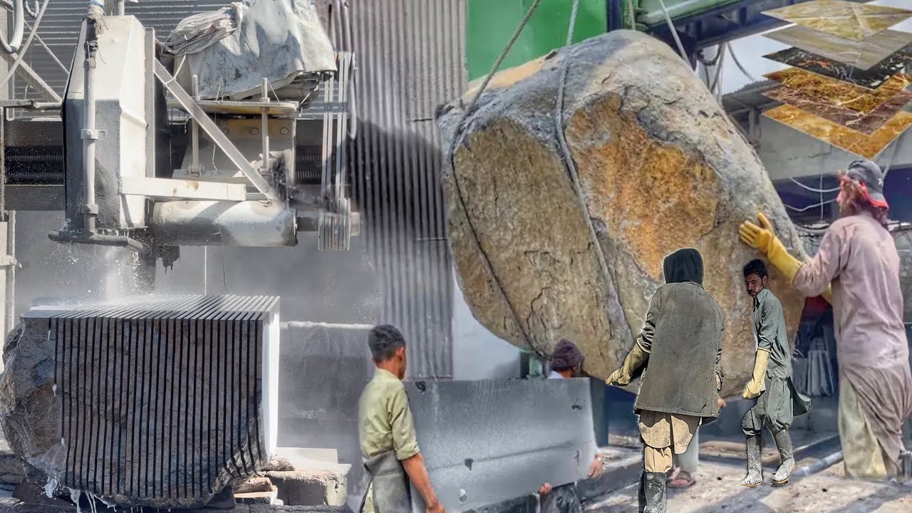 Amazing Making Process of Beautiful Marble Fron Big Stone, Let’s See ...