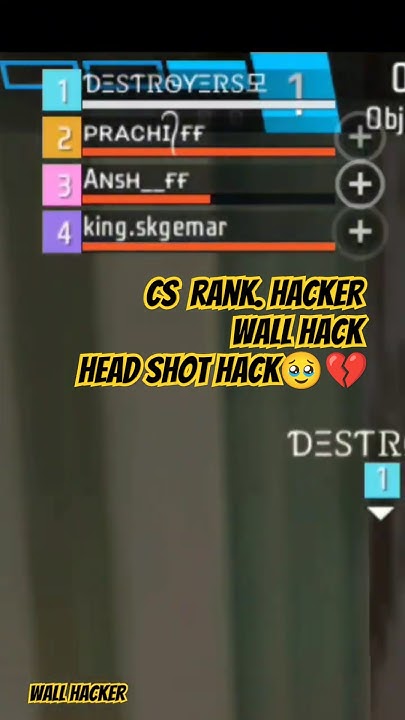 Cs rank me aya hacker 💔🫣 #hacker #hackerfreefire #shorts #freefire ...