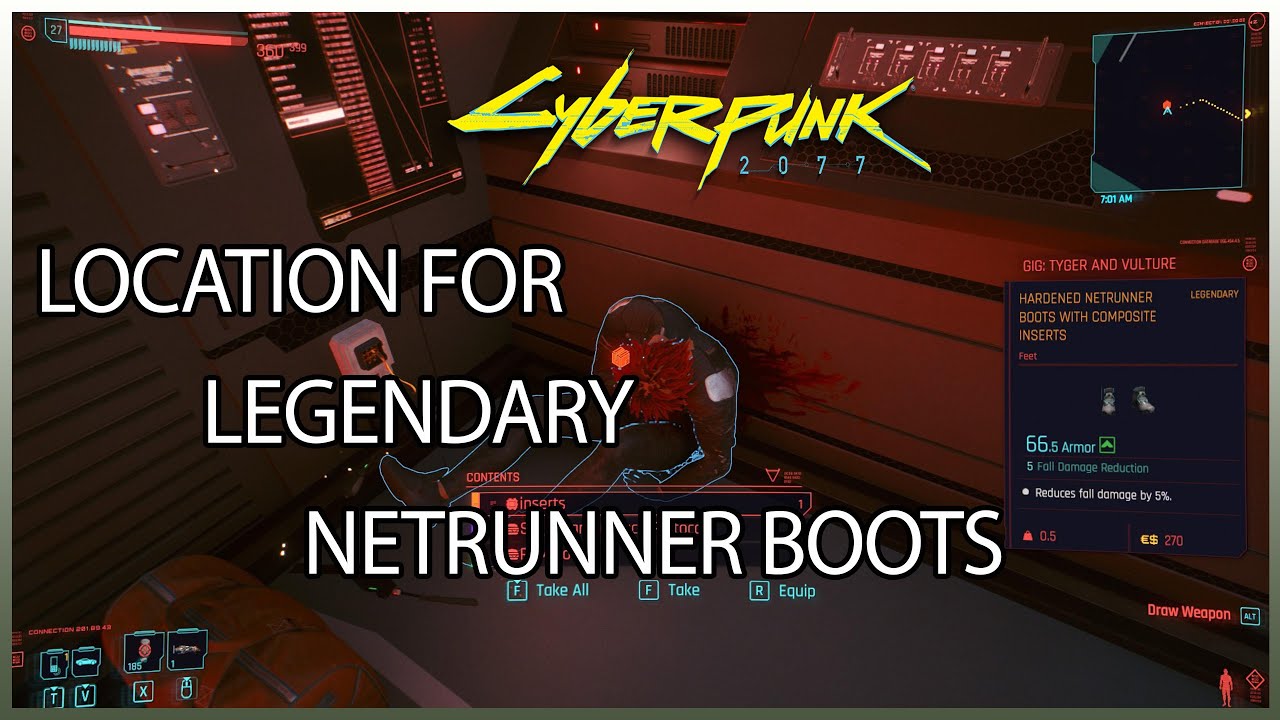 Location of Legendary Netrunner Boots in Cyberpunk 2077 - YouTube