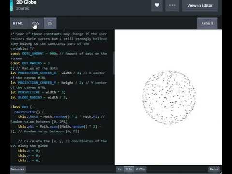 3D Globe HTML CSS JavaScript - YouTube