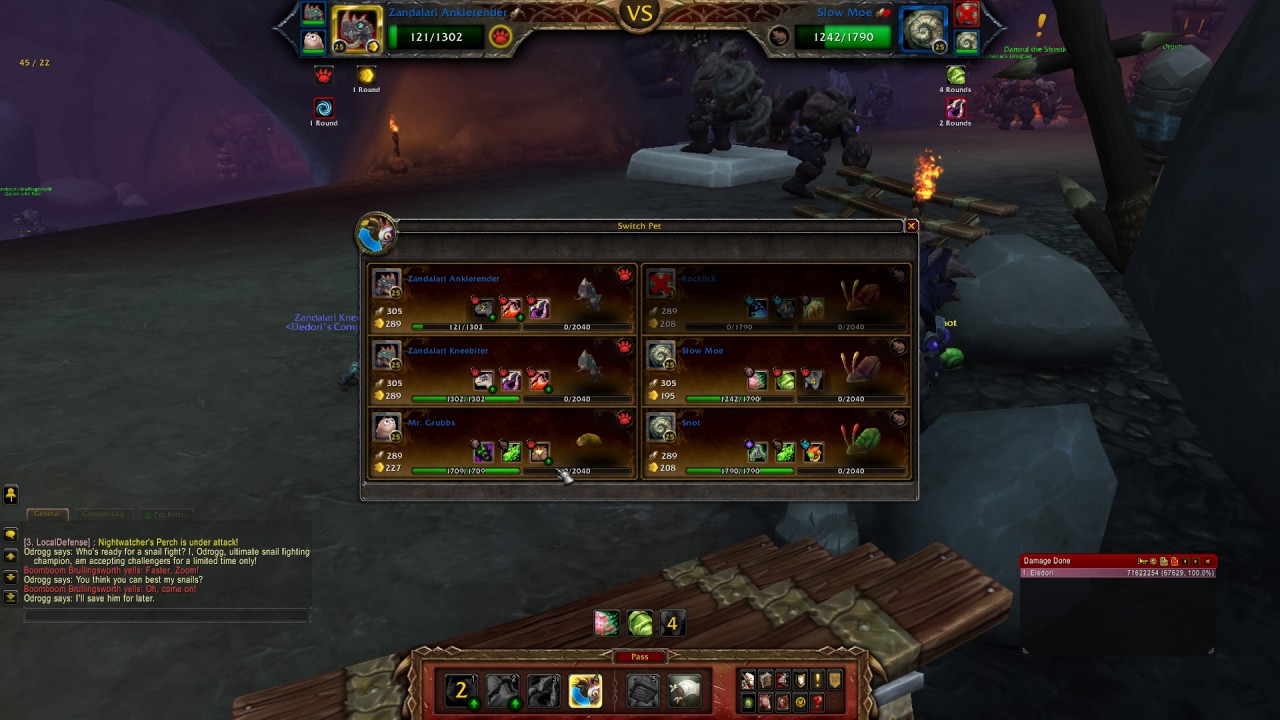 WOW - Pet battle - Snail Fight! (Highmountain) - Full Beast Team - YouTube