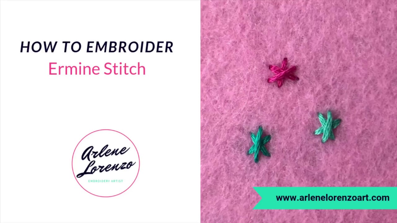 How to Embroider - Ermine Stitch - YouTube