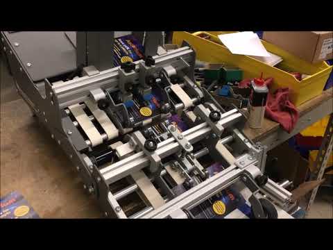 Straight Shooter Friction Feeder Batches of 50 cards on R 12B with conveyor