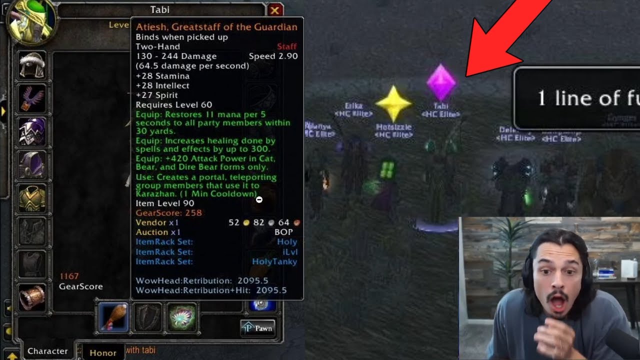 WORLD FIRST Atiesh LEGENDARY Staff on HARDCORE CLASSIC - YouTube