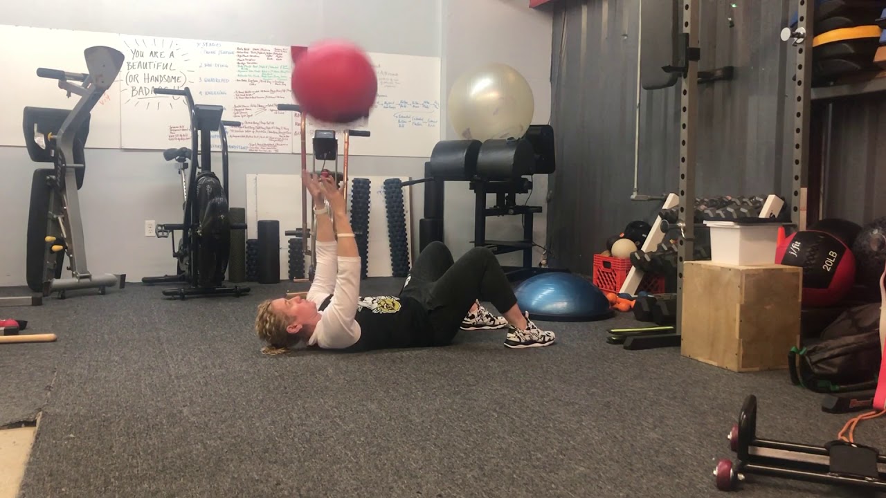 Medicine Ball Supine Chest Throw - YouTube