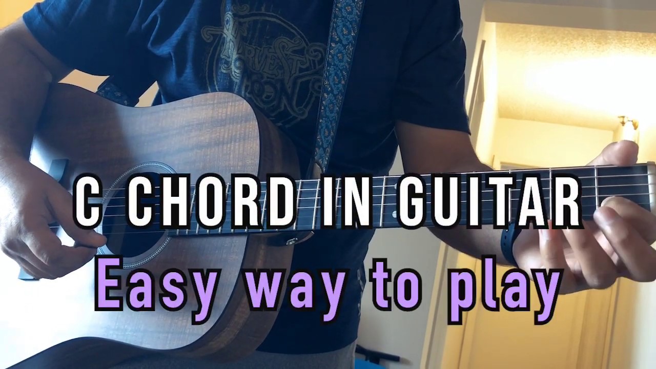 Learn easy C chord and transition to other chords - YouTube