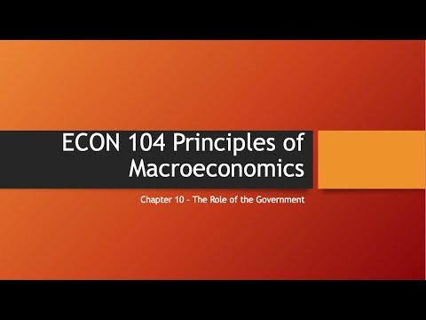 The Role of Government in an Economy (First Year Macroeconomics Series ...