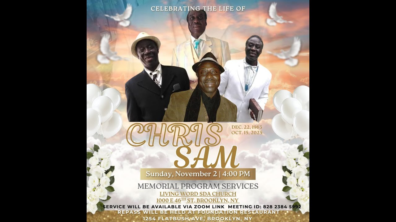 Funeral Service | Celebrating the Life of Chris Sam | Sunday, November ...