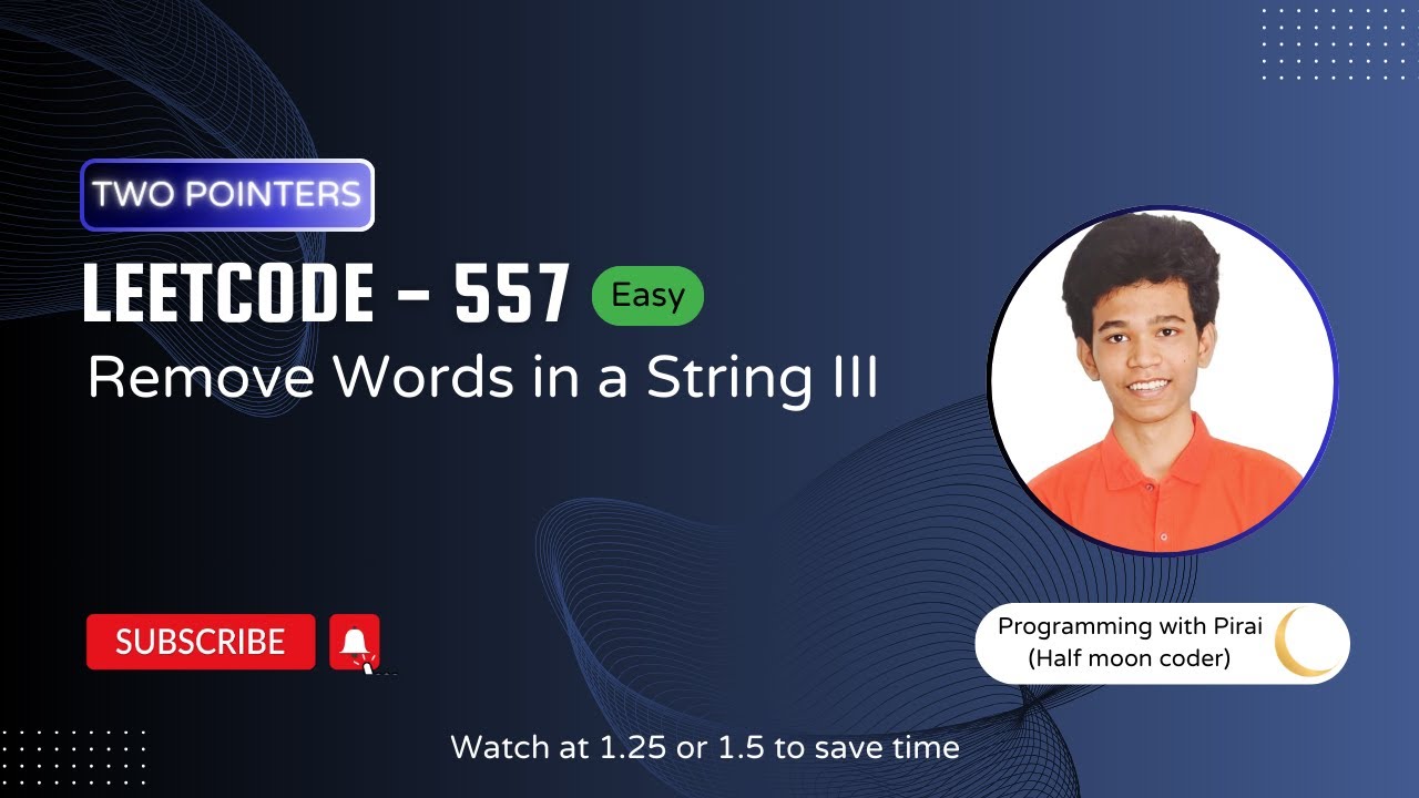 Reverse Words in a String III | Leetcode 557 | Approach + Code with explanation. - YouTube