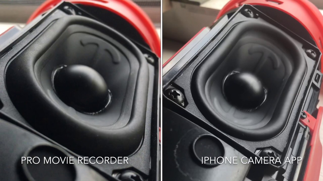 Comparison: ProMovie Recorder VS. iPhone Camera App | JBL Charge 4 BASS ...