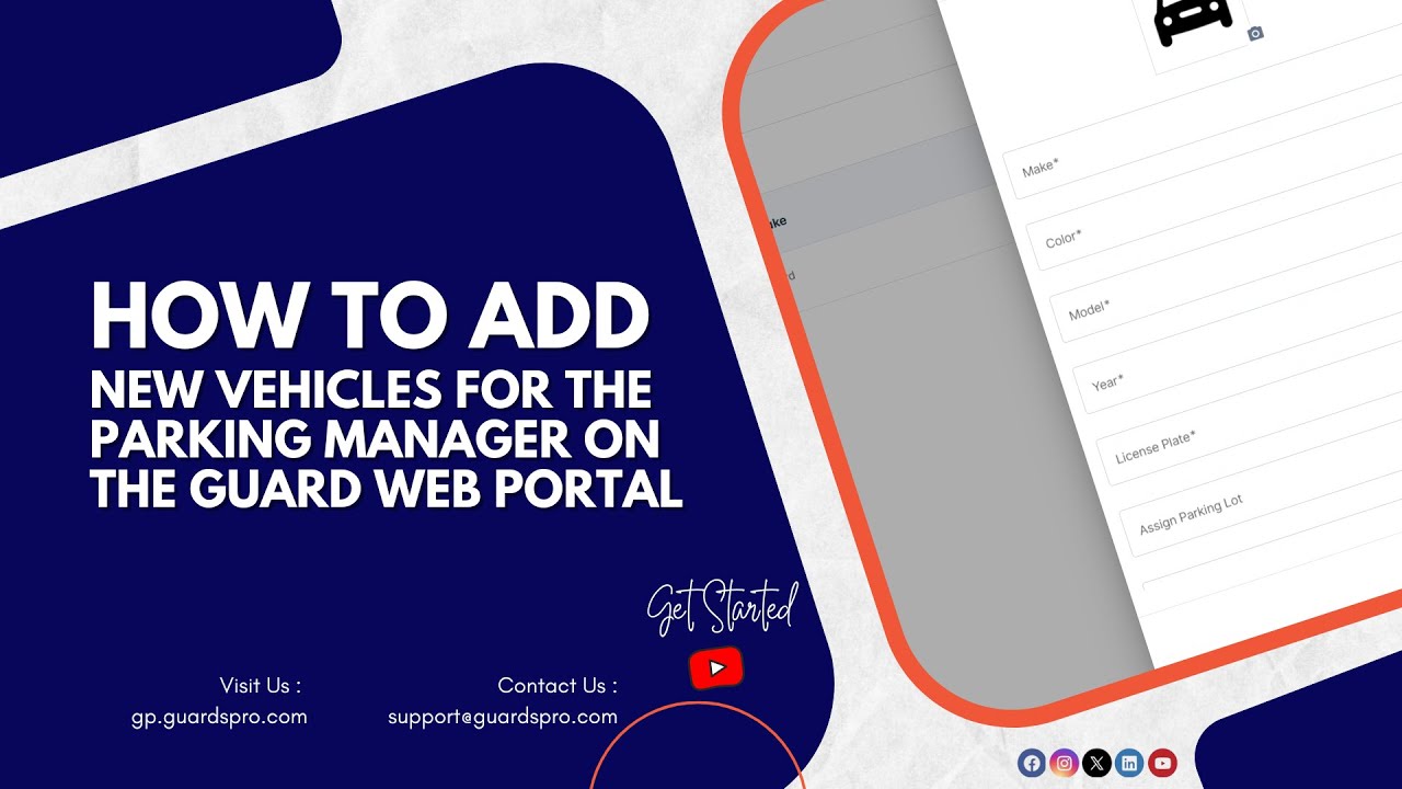 How to add new Vehicles for the Parking Manager on the Guard Web Portal ...