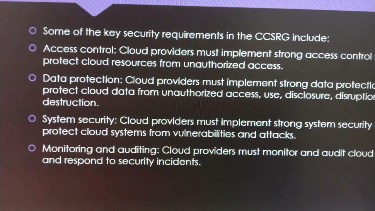 DOD Cloud Computing Security Requirements Guide Ensuring Secure Cloud Services - YouTube