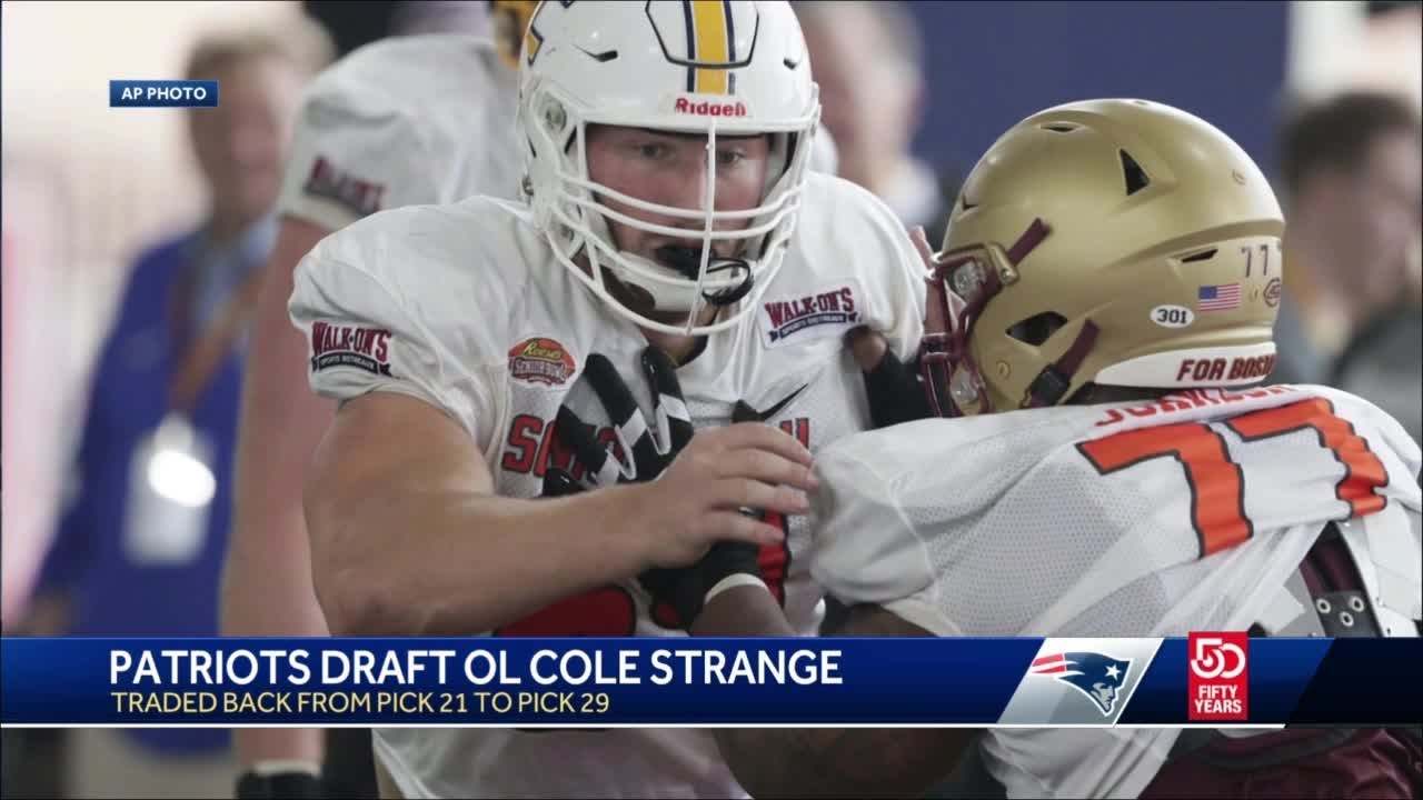 New England Patriots draft OL Cole Strange - YouTube