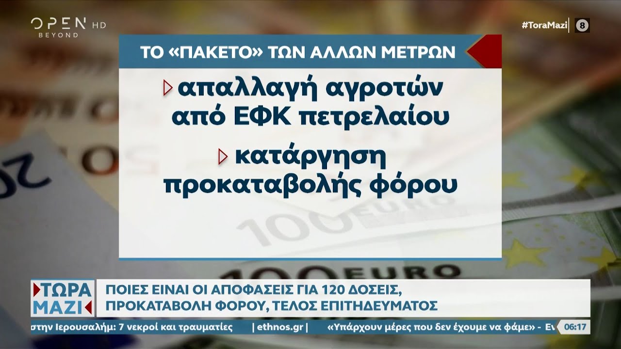 Ποιες είναι οι αποφάσεις για 120 δόσεις, προκαταβολή φόρου, τέλος ...