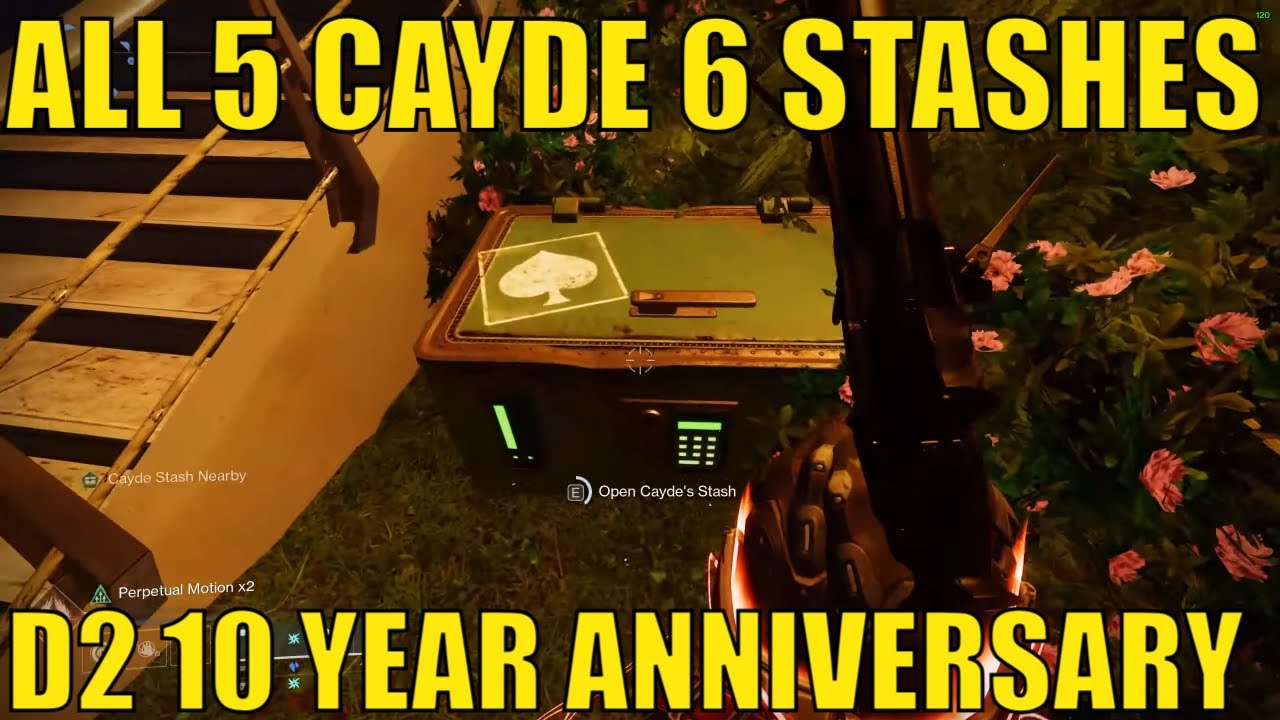ALL 5 CAYDE 6 STASHES IN THE PALE HEART | D2 10TH ANNIVERSARY - YouTube