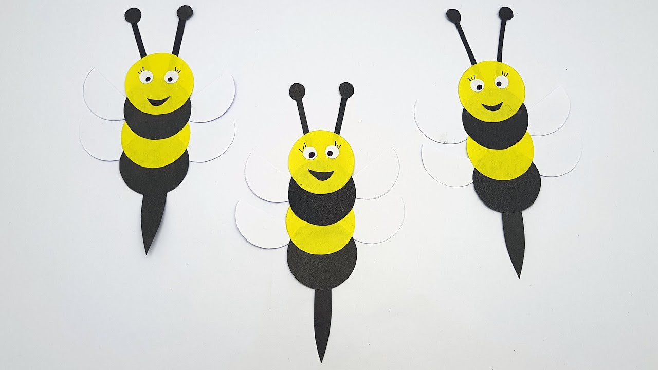 Easy Crafts With Paper| How To Make Easy Paper Bee | Handmade Paper ...