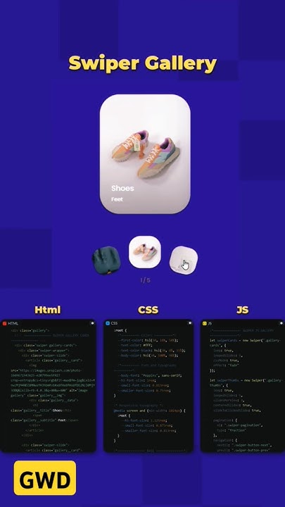 Swiper Gallery #coding #css #code #javascript #programming #webproject #webdesign #shorts #js ...
