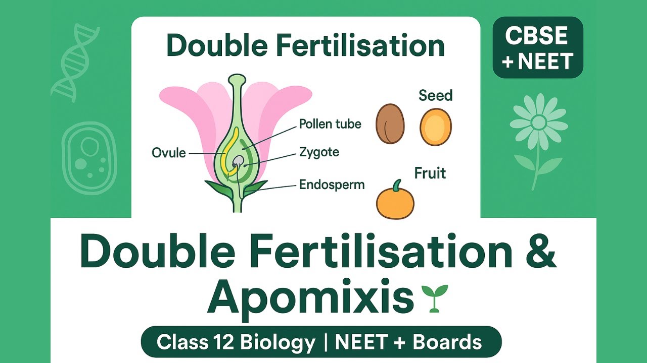 Double Fertilisation, Seed Formation & Apomixis 🌱 | Class 12 Bio Ch 1 ...