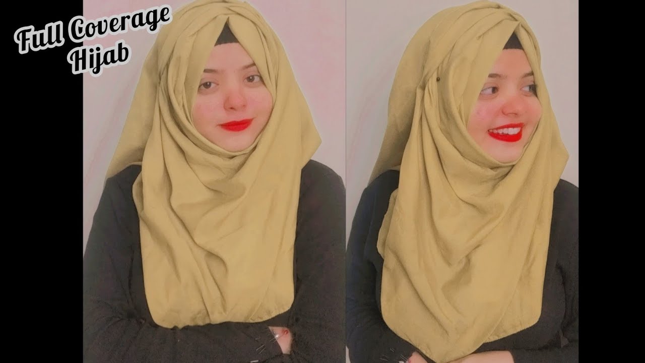 Easy and Quick hijab tutorial ||Full Coverage Hijab for School/College ...