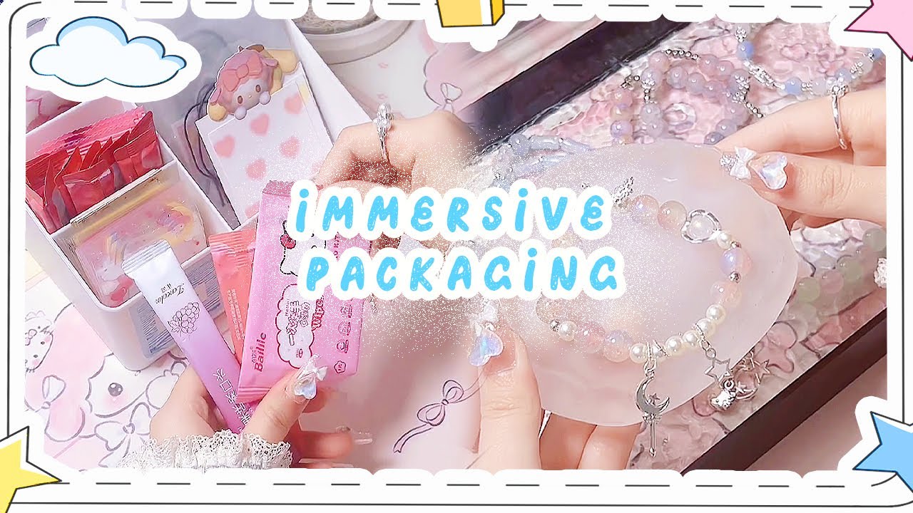 Immersive packaging🌼📦|Super stress-relieving packaging video😊#asmrvideo ...