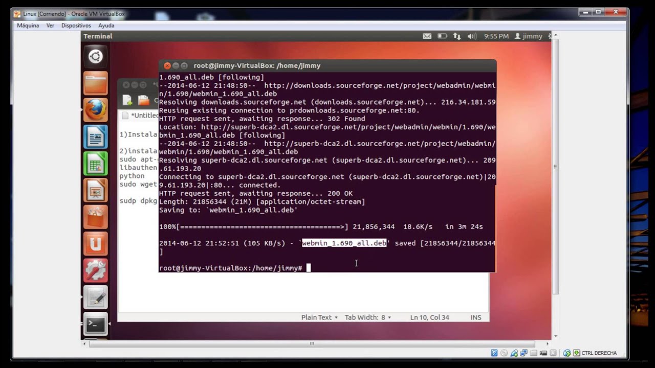tuturial de instalacion webmin y squid en ubunto - YouTube