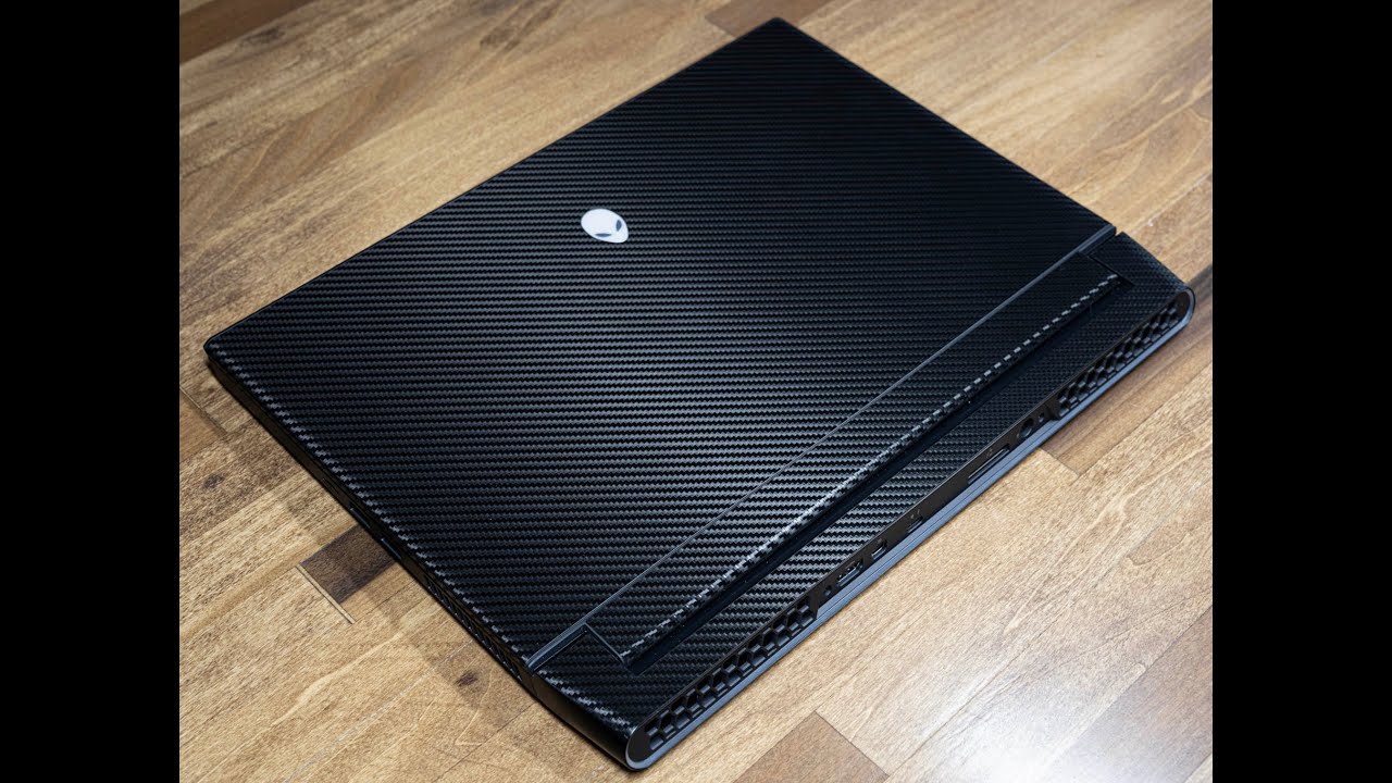 M2Skins 2021 Alienware M15 R4 Wrap Around Top Lid Skin Install - YouTube