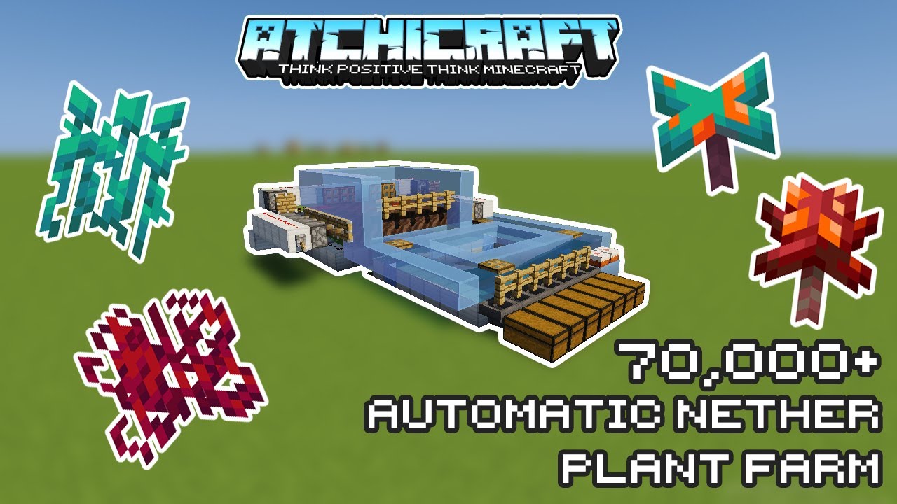 Easy Automatic Nether Plant Farm!| Fungus Farm - 70,000+ Items Per Hour ...