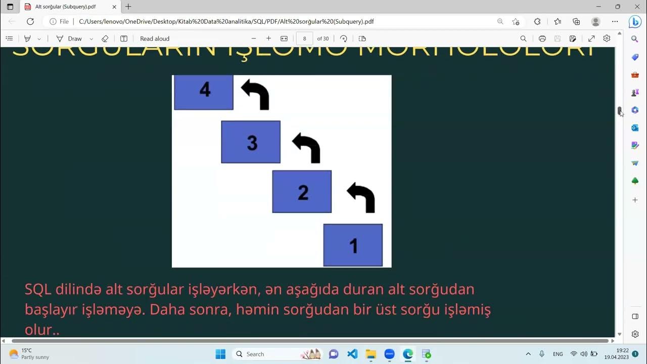 SQL(Oracle) Alt Sorğular(Subquery) part 1 - YouTube
