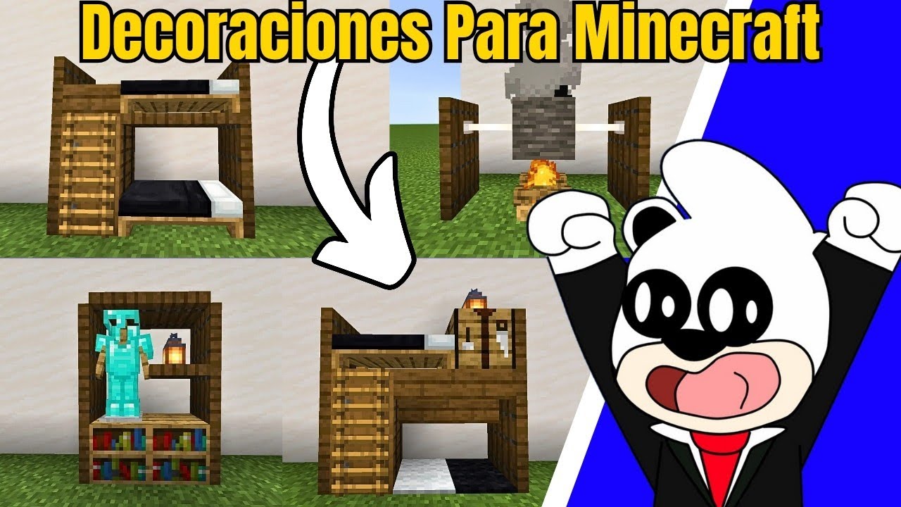 10 DECORACIONES PARA MINECRAFT BEDROCK 😱 | FACIL Y SENCILLO - YouTube