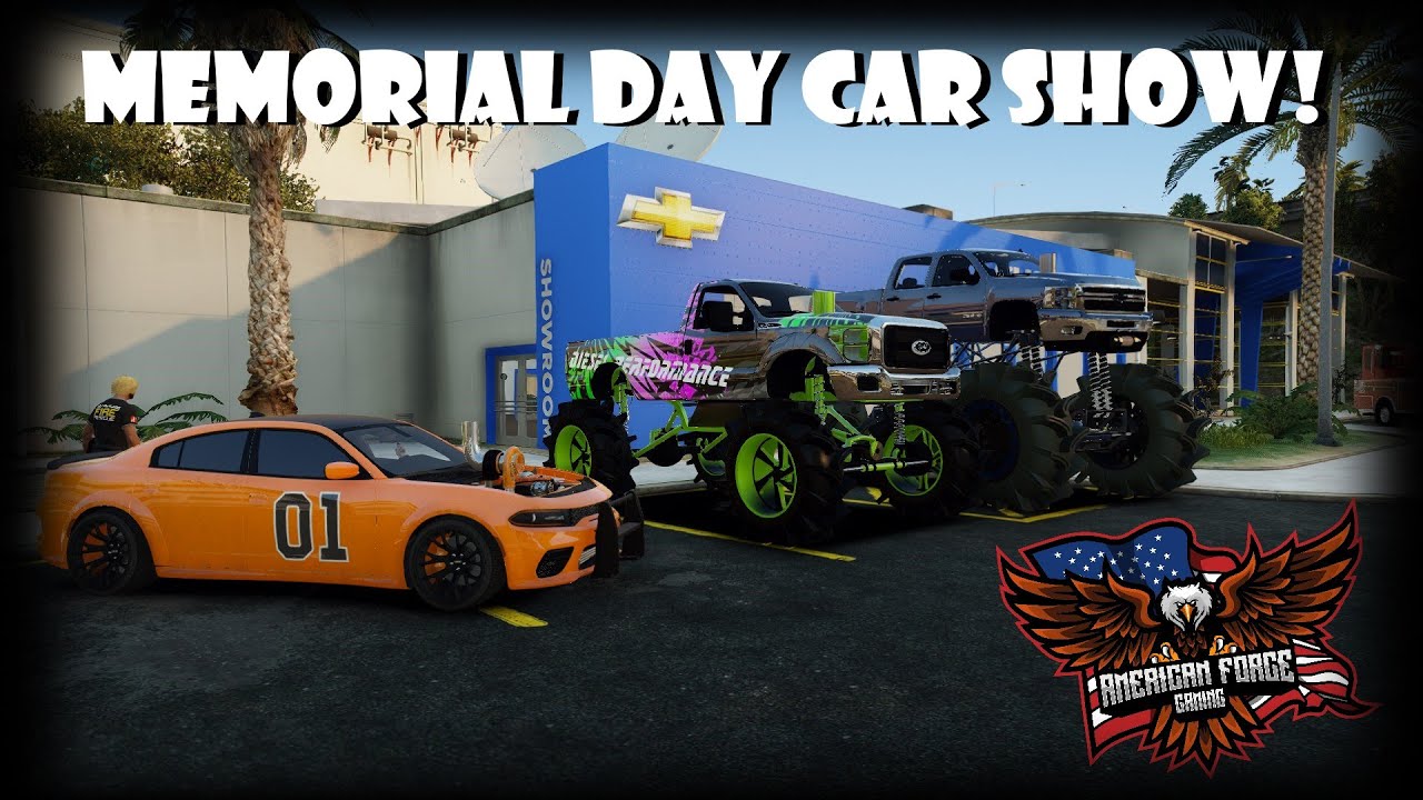 GTA 5 ROLEPLAY | MEMORIAL DAY CAR SHOW!! (MY TRUCK AND TRAILER ARE ...