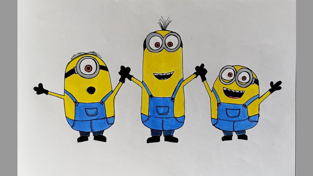 How to do Minions painting | for beginners. - YouTube