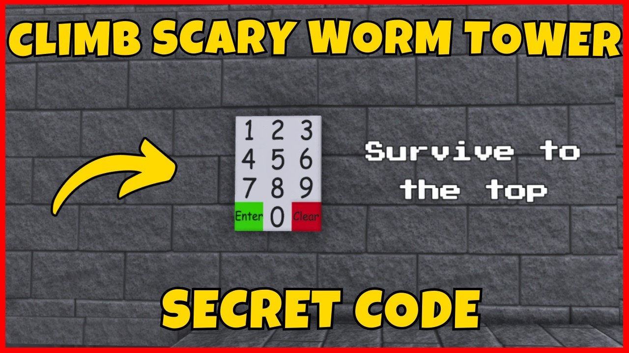 Climb Scary Worm Tower CODE [ Secret ] | Roblox - YouTube