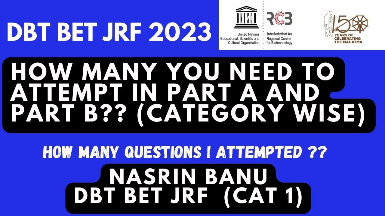 DBT BET JRF 2023 !! HOW MANY QUESTIONS YOU NEED TO ATTEMPT??MUST WATCH ...