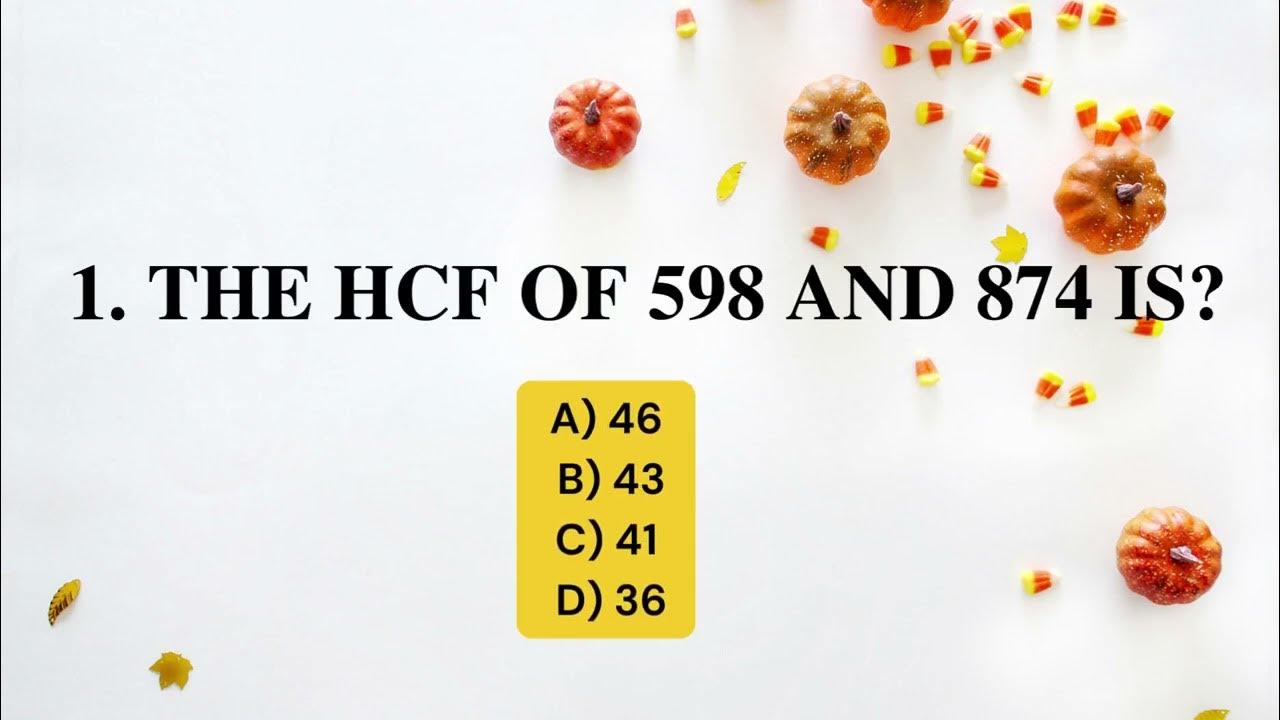 1 The Hcf Of 598 And 874 Is YouTube 1-the-hcf-of-598-and-874-is-youtube