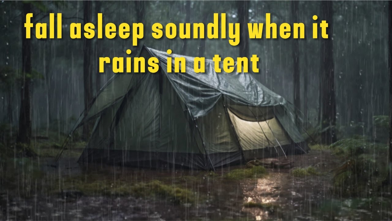 ASMR Rain and Tent: fall asleep soundly when it rains in a tent - YouTube