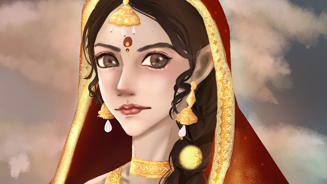 digital art of Indian Queen (Rani) - YouTube