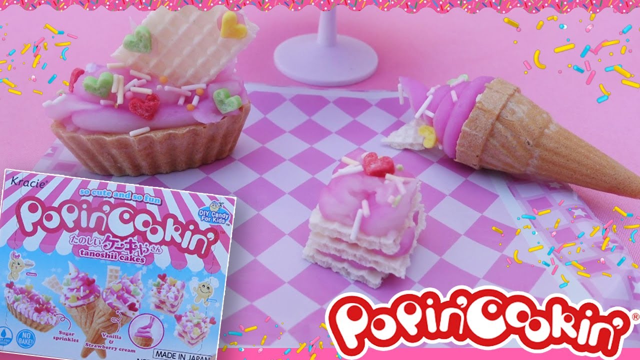 Popin' Cookin' DIY Candy Kit 🧁🍬🍦| Tanoshii cakes 🍰| Comida Miniatura ...
