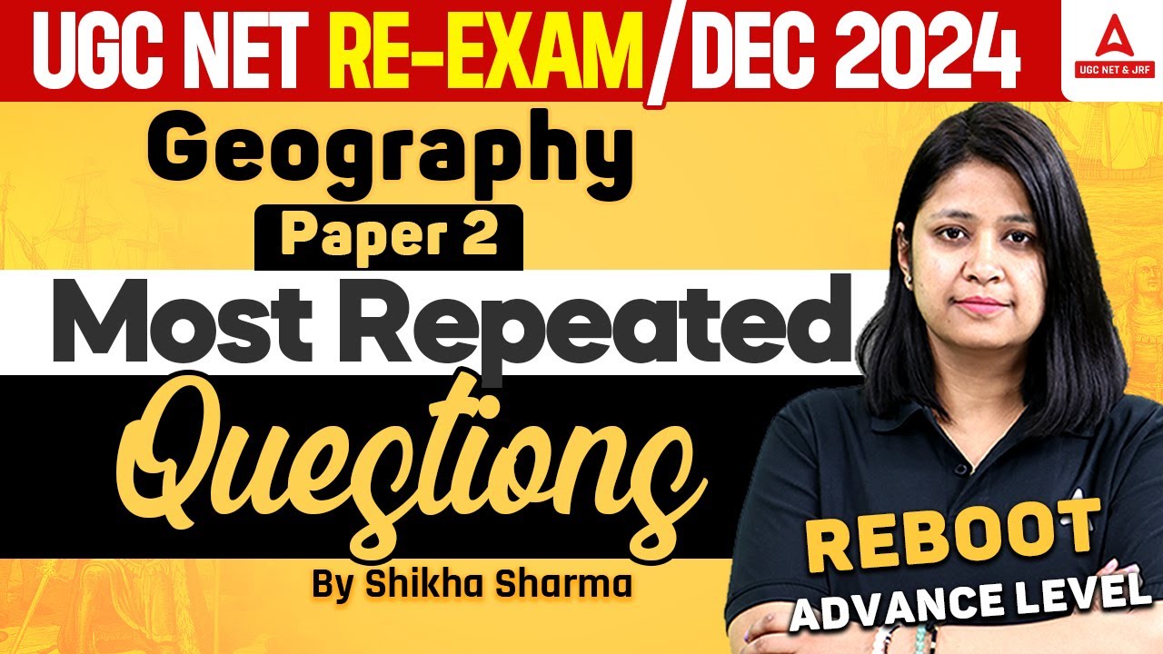 UGC NET Geography Most Repeated Questions | UGC NET Paper 2 Geography ...