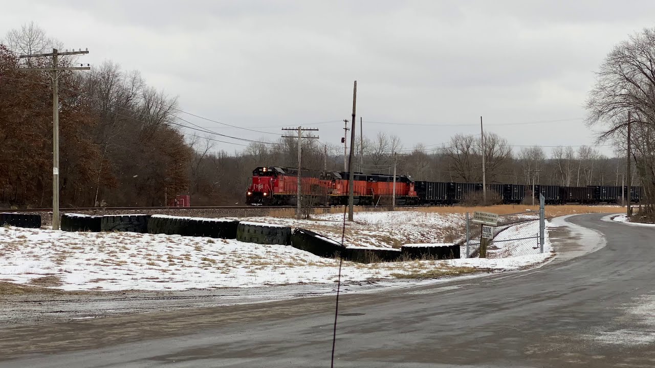 (4K) Bessemer & Lake Erie Empty Ore Train - January 22nd, 2021 - YouTube