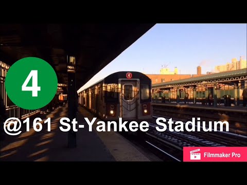 NYC Subway: IRT R142 (4) Train Arrives at 161 Street-Yankee Stadium ...