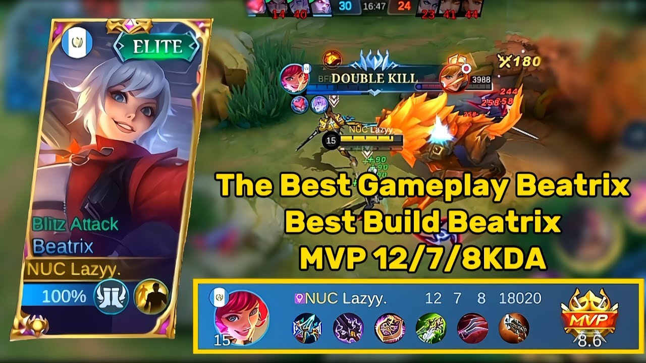 The Best Gameplay Beatrix | Best Build Beatrix | MVP 12/7/8KDA | Mobile ...
